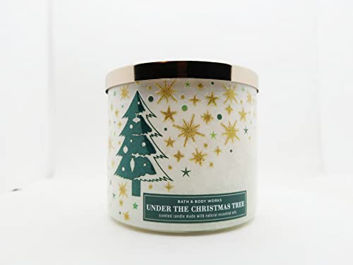 Bath Body Works, White Barn 3-Wick Candle w/Essential Oils - 14.5 oz - 2022 Christmas! (Under The Christmas Tree)