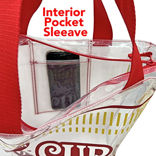 Nissin Cup Noodles Cup Noodles Tote Detachable Drawstring Bag, Clear