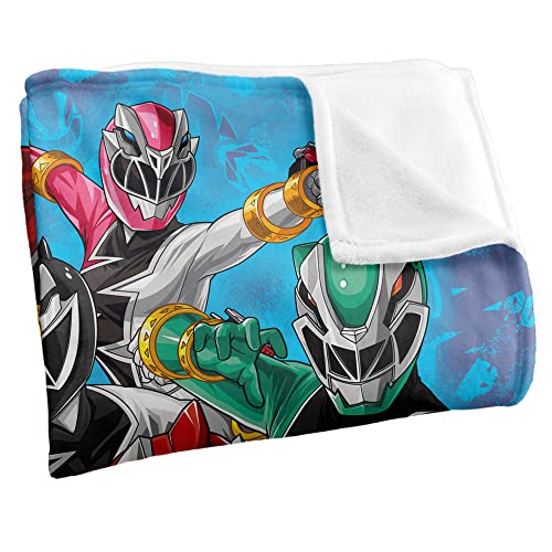 Power Rangers: Dino Fury Blanket, 36"x58" Group Stack Silky Touch Super Soft Throw Blanket