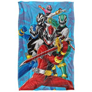 Power Rangers: Dino Fury Blanket, 36"x58" Group Stack Silky Touch Super Soft Throw Blanket