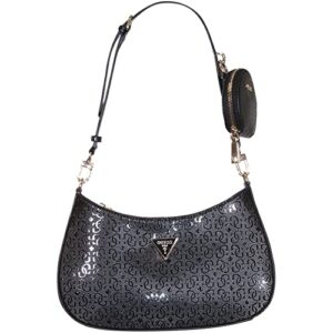 guess alexie top zip shoulder bag black 1 processing processing