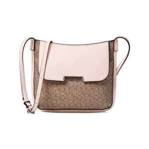 Calvin Klein Danica Crossbody Mini Textured Almond/Taupe/Crystal Pink One Size