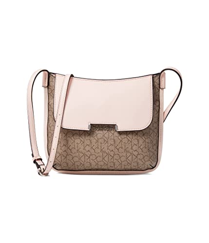 Calvin Klein Danica Crossbody Mini Textured Almond/Taupe/Crystal Pink One Size