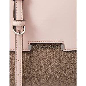 Calvin Klein Danica Crossbody Mini Textured Almond/Taupe/Crystal Pink One Size