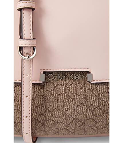 Calvin Klein Danica Crossbody Mini Textured Almond/Taupe/Crystal Pink One Size