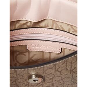 Calvin Klein Danica Crossbody Mini Textured Almond/Taupe/Crystal Pink One Size