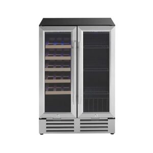 zedfire wine refrigerator, 20 bottles restaurant wine fridge, mini beer cabinet with cooler, beverage bar refrigerator with glass door, commercial drink freezer – 115 volts