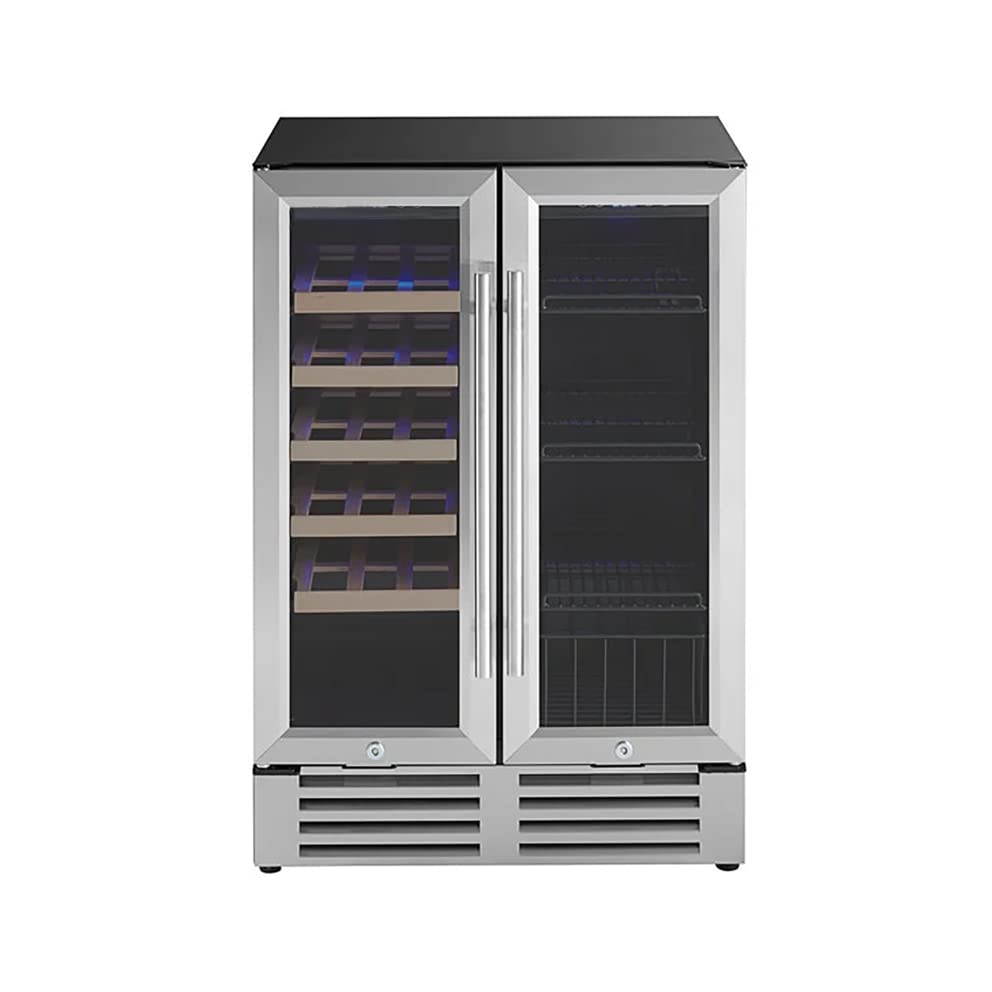 Zedfire Wine Refrigerator, 20 Bottles Restaurant Wine Fridge, Mini Beer Cabinet with Cooler, Beverage Bar Refrigerator with Glass Door, Commercial Drink Freezer - 115 Volts