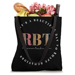 Registered Behavior Technician RBT, Behavior Therapist, ABA Tote Bag