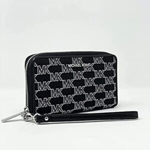 Michael Kors Jet Set Travel Large Phone Case Wristlet Wallet MK Black Multi