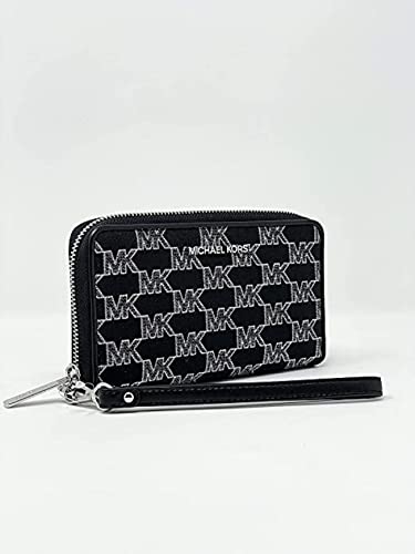 Michael Kors Jet Set Travel Large Phone Case Wristlet Wallet MK Black Multi