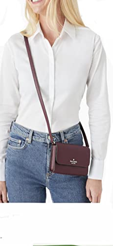 Kate Spade Brynn Leather Crossbody Bag (Deep berry)