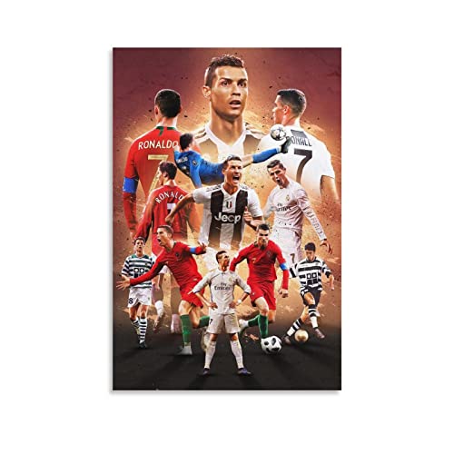 Cr7 Cristiano Ronaldo Footballer Wall Art Posters Canvas Art Poster Print Picture Living Room Mural Room Bedroom Decoration Painting Unframe-style12x18inch(30x45cm)