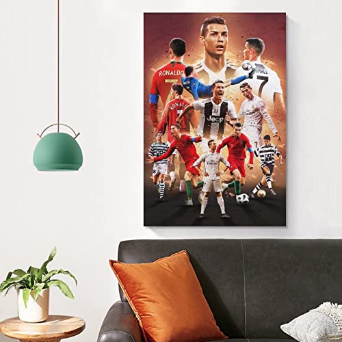 Cr7 Cristiano Ronaldo Footballer Wall Art Posters Canvas Art Poster Print Picture Living Room Mural Room Bedroom Decoration Painting Unframe-style12x18inch(30x45cm)