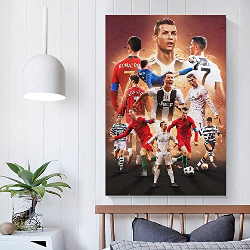 Cr7 Cristiano Ronaldo Footballer Wall Art Posters Canvas Art Poster Print Picture Living Room Mural Room Bedroom Decoration Painting Unframe-style12x18inch(30x45cm)