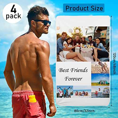 Sublimation Blanket Sublimation Throw Blanket Printed Flannel Blanket Customized Soft Blanket for Lover Friends Heat Press Home Sofa Bedroom, 80 x 120 cm/ 31.5 x 47.2 Inch (4 Piece)