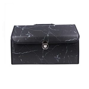 gfdfd marbling pattern car storage box trunk pu folding car organizer box stowing tidying auto interior accessories (color : d, size : l)