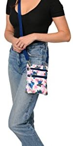 Disney Passport Crossbody Bag Stitch All Over Print (Blue Pink)