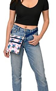 Disney Passport Crossbody Bag Stitch All Over Print (Blue Pink)