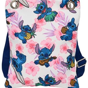 Disney Passport Crossbody Bag Stitch All Over Print (Blue Pink)