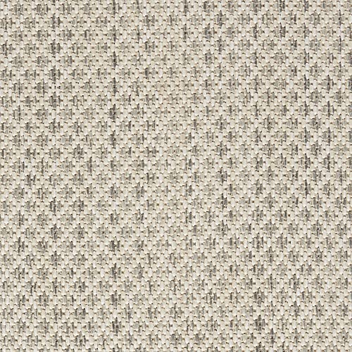 Nourison Courtyard Indoor/Outdoor Ivory/Silver 10' x 14' Area -Rug, Easy -Cleaning, Non Shedding, Bed Room, Living Room, Dining Room, Backyard, Deck, Patio (10x14)