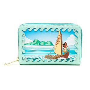 loungefly disney moana, princess stories series moana wallet, te fiti hei hei pua maui