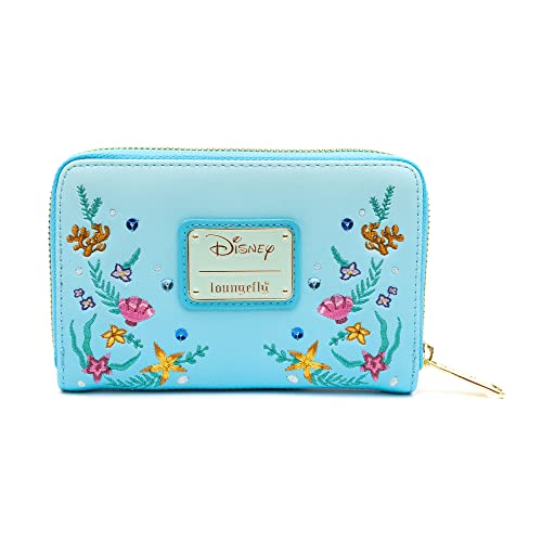 Loungefly Disney The Little Mermaid, Princess Stories Series Ariel Wallet, Flounder Sebastian