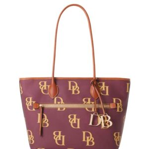 Dooney & Bourke Large Monogram DB Tote (Wine)