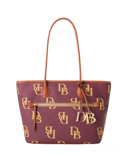 Dooney & Bourke Large Monogram DB Tote (Wine)