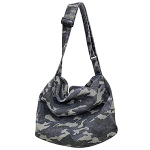 canvas messenger bag large hobo crossbody bag canvas shoulder tote bag hobo messenger handbag for women and men