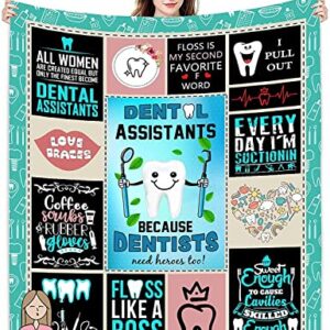 Mini Chic Dental Assistant Practitioner Blanket Dental Assistant Physician Nurse Gift Funny Dental Assistant Birthday Christmas Xmas Appreciation Gift for Women