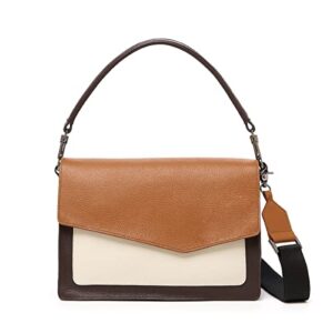 botkier cobble hill flap satchel (coffee combo)