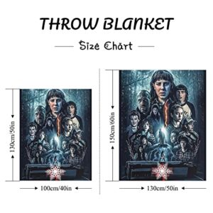 Blankets for Adults Stran.ger Thin.gs Blanket Soft Throw Blankets for Bed Flannel Fleece Throw Blanket for Adults Blankets for Kids Stran.ger Things Blanket Warm Blanket All Season 50"X 40"