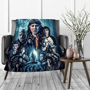 Blankets for Adults Stran.ger Thin.gs Blanket Soft Throw Blankets for Bed Flannel Fleece Throw Blanket for Adults Blankets for Kids Stran.ger Things Blanket Warm Blanket All Season 50"X 40"