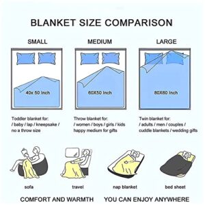 Anime Blanket Throw Cute Cartoon Blankets Super Soft Fuzz Comfortable Bedding Gifts for Kids Adults Bed Sofa Living Room 50"X40"