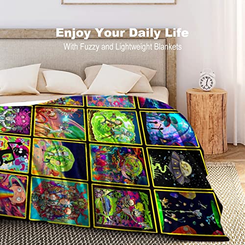 Anime Blanket Throw Cute Cartoon Blankets Super Soft Fuzz Comfortable Bedding Gifts for Kids Adults Bed Sofa Living Room 50"X40"