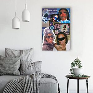 Tinysea Steve Lacy Poster 12x18inches Canvas Unframed Multi-element Character Puzzle Posters For Room Aesthetic Fashion Decor Wall Art