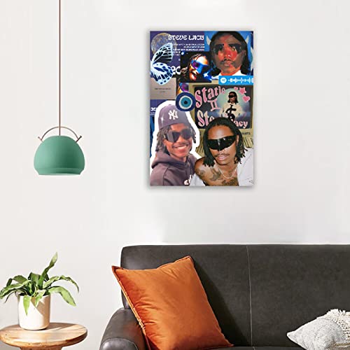 Tinysea Steve Lacy Poster 12x18inches Canvas Unframed Multi-element Character Puzzle Posters For Room Aesthetic Fashion Decor Wall Art