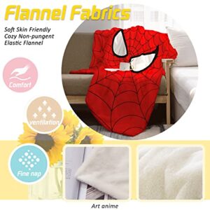 Spider Red Throw Blanket Flannel Blanket 50x60 inches Super Soft Fade Resistant Bedding Blanket for Sofa Bed Couch Office Outdoor