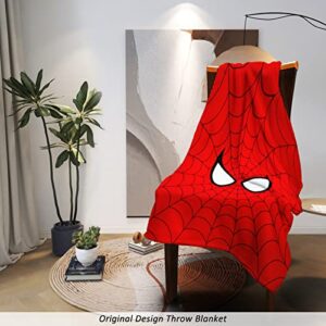 Spider Red Throw Blanket Flannel Blanket 50x60 inches Super Soft Fade Resistant Bedding Blanket for Sofa Bed Couch Office Outdoor