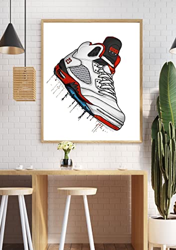 HT LIFE Sneaker Poster Hypebeast Room Decor Set of 5 Unframed (8''x10'') Hypebeast Posters Cool Posters Posters For Boys Room Sneakers Wall Art Decor Sneakerhead Poster