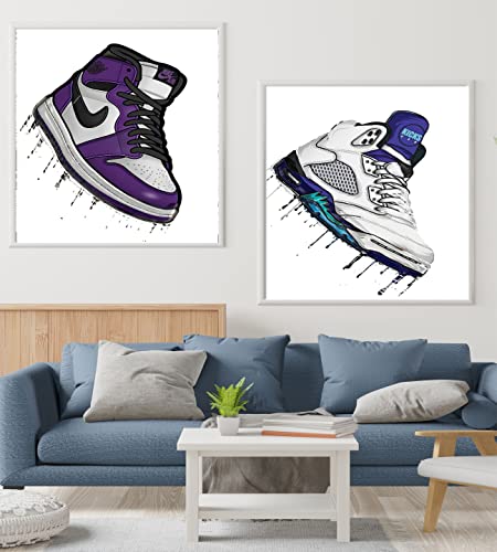 HT LIFE Sneaker Poster Hypebeast Room Decor Set of 5 Unframed (8''x10'') Hypebeast Posters Cool Posters Posters For Boys Room Sneakers Wall Art Decor Sneakerhead Poster