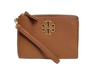 tory burch wristlet britten large zip pouch (moose)