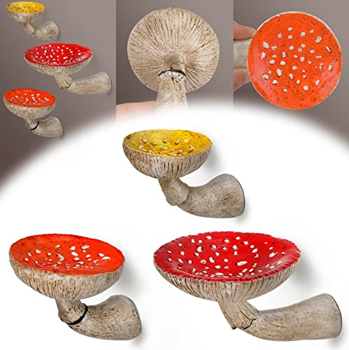 Mushroom Hanging Shelves Cute Mushroom Wall Floating Shelf Whimsical Mushroom Room Decor Wall Mounted Mushroom Hanging Shelves for Bedroom Living Room Bathroom Kitchen (3 Pcs, Mixed Sizes)