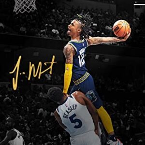 BNZWAA Ja Morant Canvas posters for room aesthetic unframed 12x18 Inch Basketball Decor Bedroom Canvas Wall Poster Signature Motivational Poster