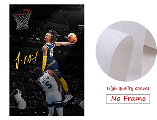 BNZWAA Ja Morant Canvas posters for room aesthetic unframed 12x18 Inch Basketball Decor Bedroom Canvas Wall Poster Signature Motivational Poster