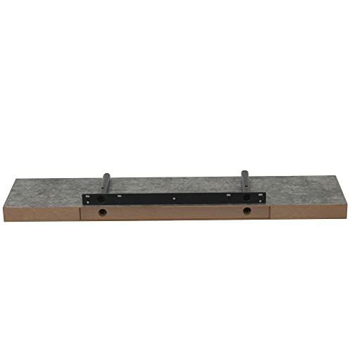 Household Essentials Floating Wall Shelf, Slate Grey