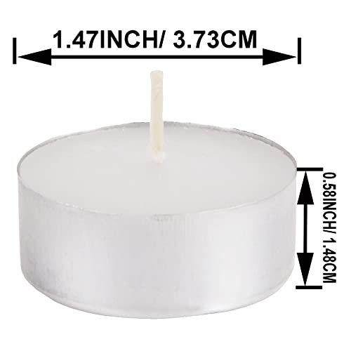 10pcs Tea Lights Candles Unscented Tealight Candles Long Lasting Tea Candles Smokeless Dripless Small Votive Mini Candles Mess Free Candles for Home Decorative, Shabbat, 4.5 Hours, White