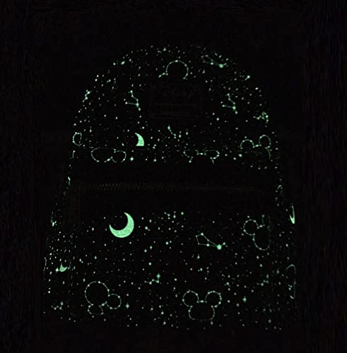 Loungefly Disney Mickey Constellation All Over Print Glow in the Dark Double Strap Shoulder Bag Purse