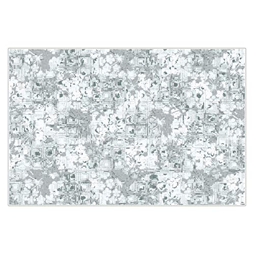 ODIKA Collection Gray Faux Rabbit Fur Rug, Area Rugs 6x9 Ft Throw Rugs, Soft and Cozy, Area Rugs 6x9 Living Room, Fluffy Rug, Boho Rug, Ultra Soft Feeling, Gray and White Rug